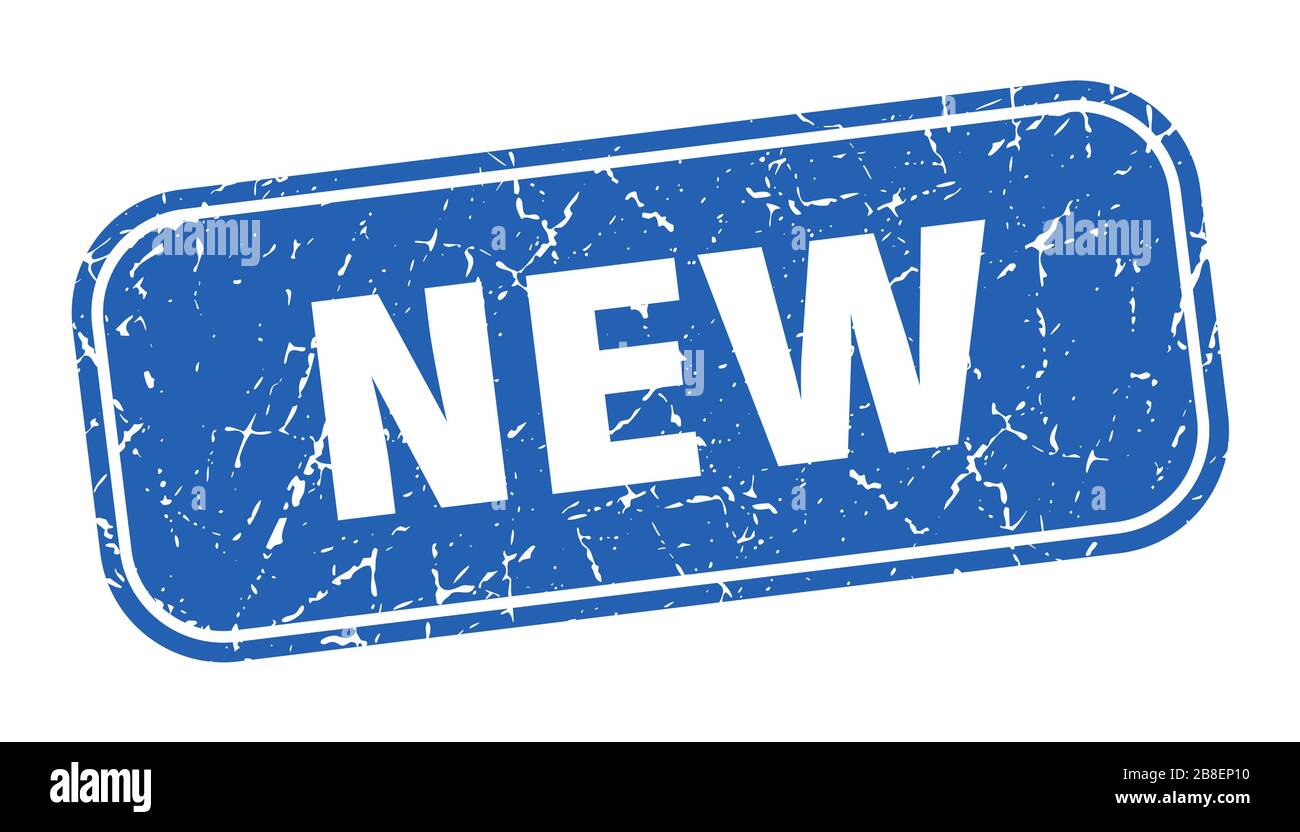 new stamp. new square grungy blue sign Stock Vector Image & Art - Alamy