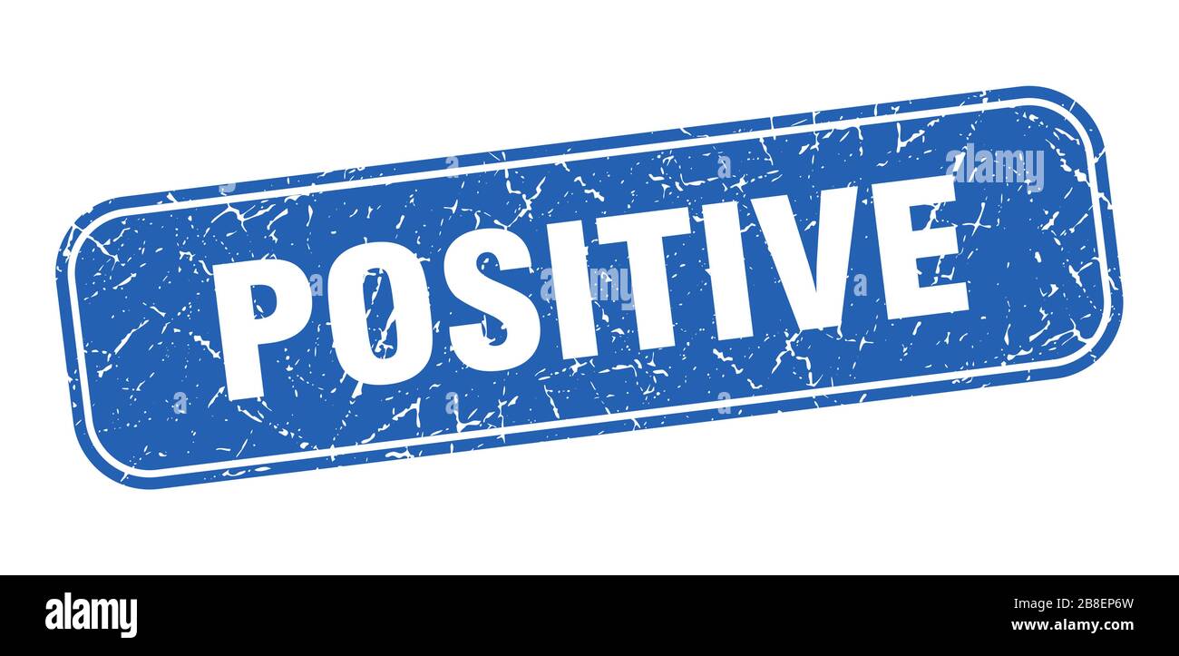 positive stamp. positive square grungy blue sign Stock Vector Image ...