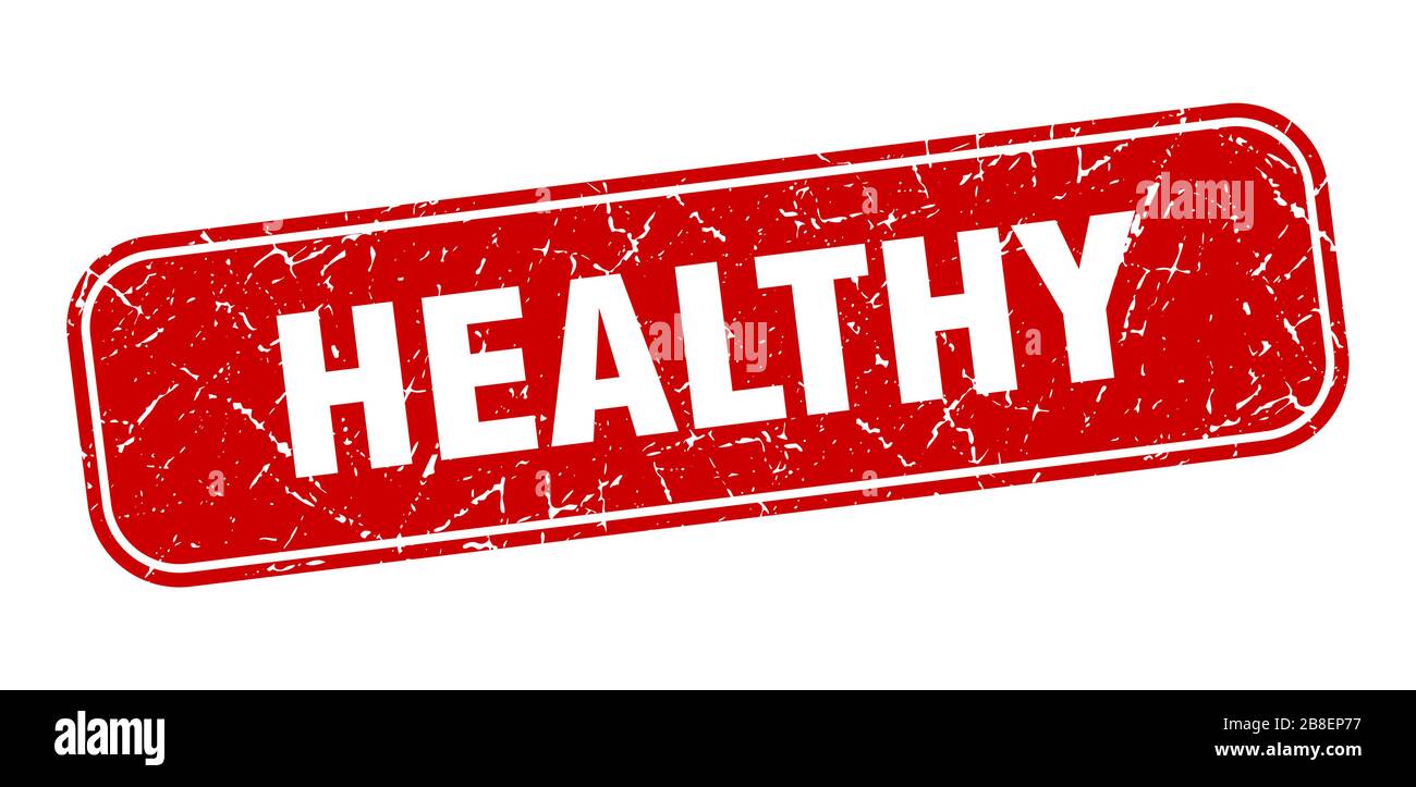 healthy stamp. healthy square grungy red sign Stock Vector Image & Art ...