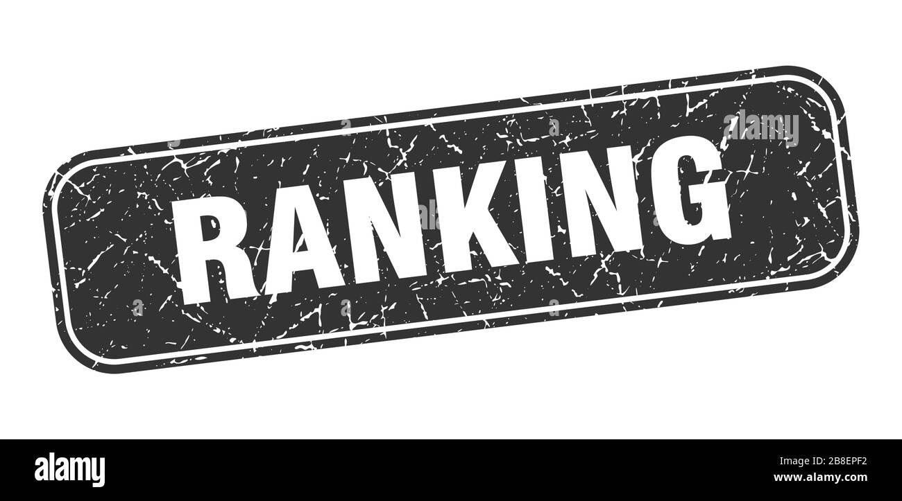 ranking stamp. ranking square grungy black sign Stock Vector Image ...