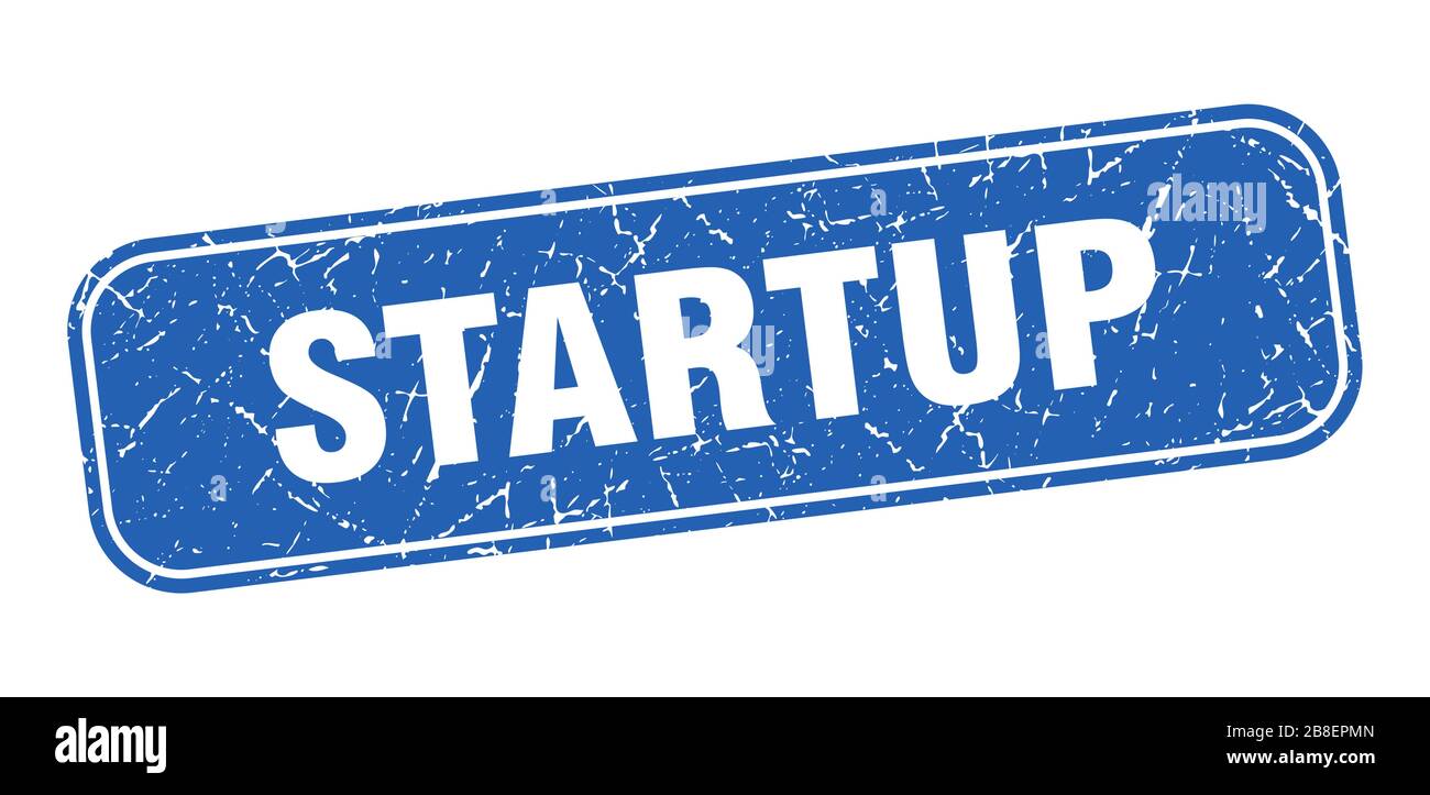 startup stamp. startup square grungy blue sign Stock Vector Image & Art ...