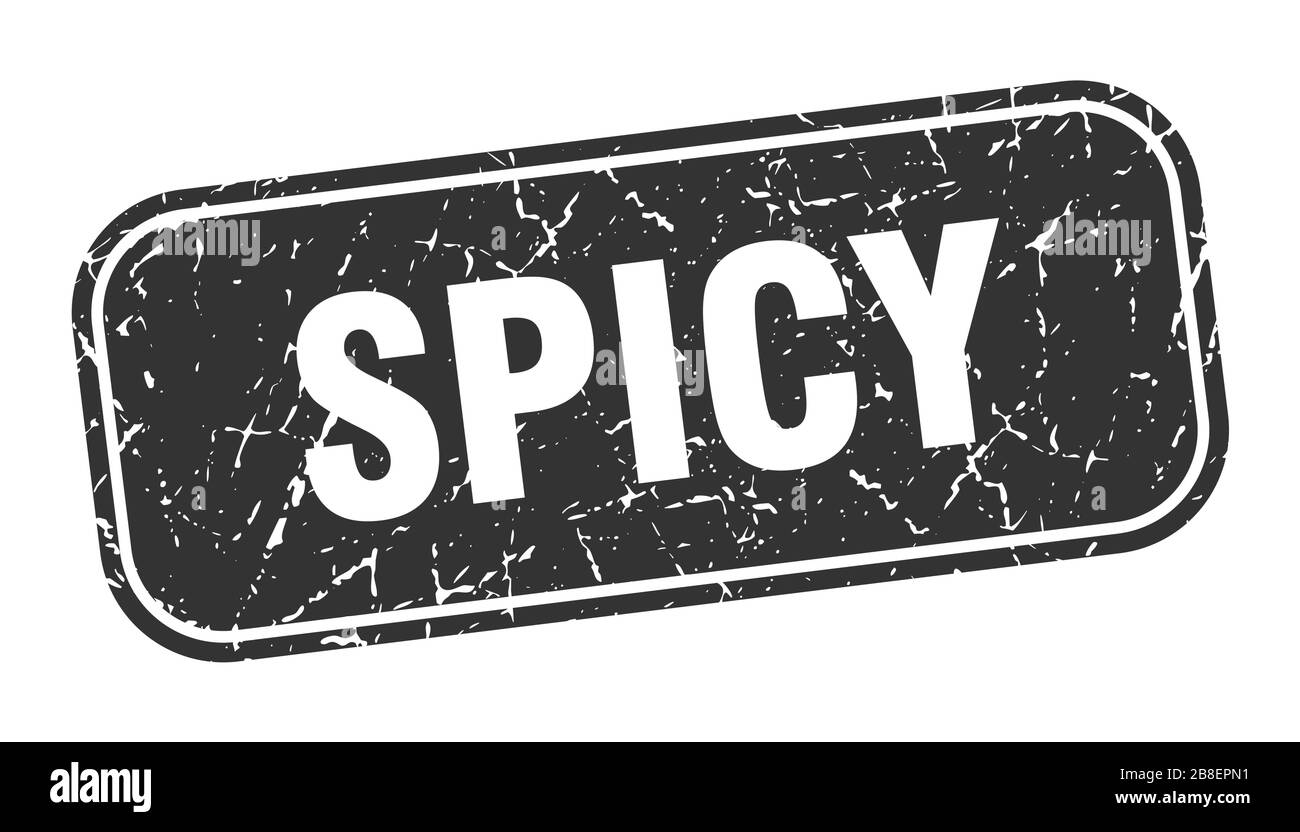 spicy stamp. spicy square grungy black sign Stock Vector Image & Art ...