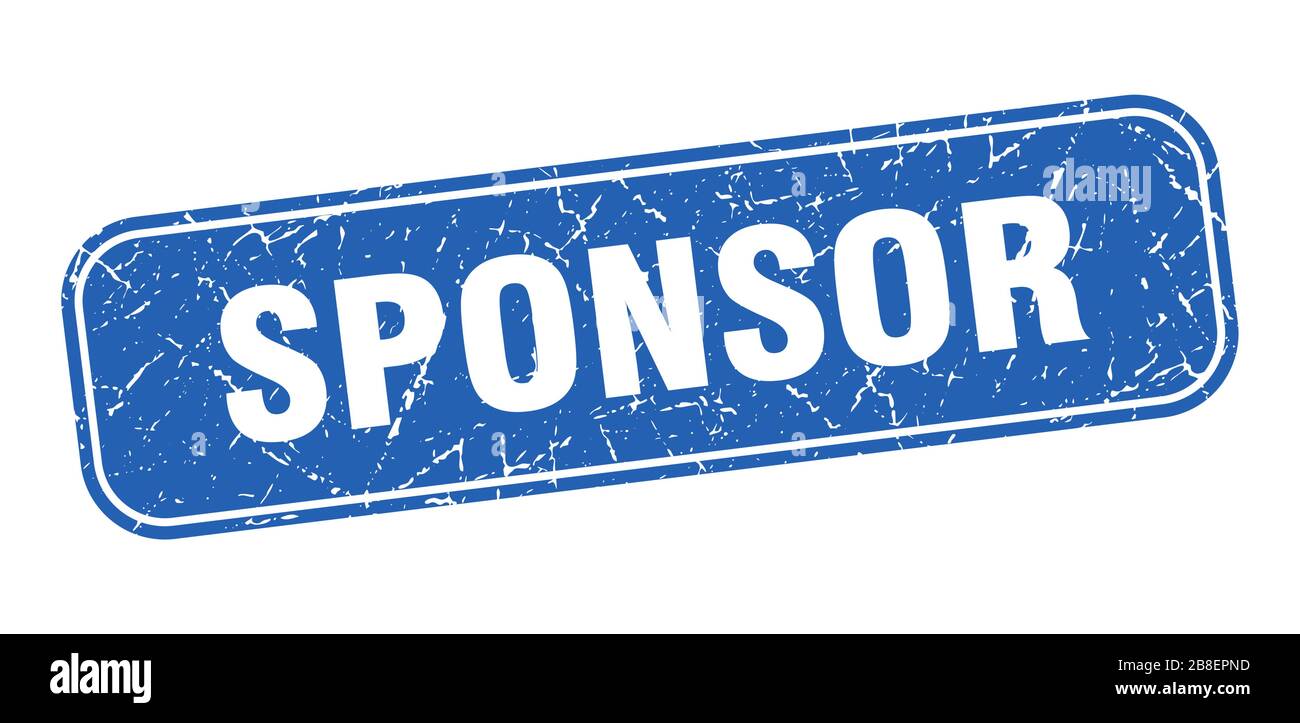 sponsor stamp. sponsor square grungy blue sign Stock Vector Image & Art ...