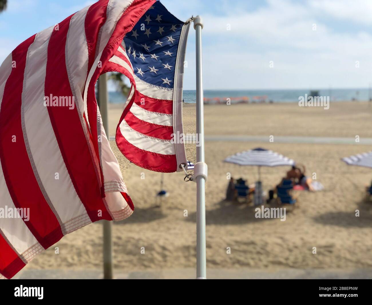 Red flag waving in sandy hi-res stock photography and images - Alamy