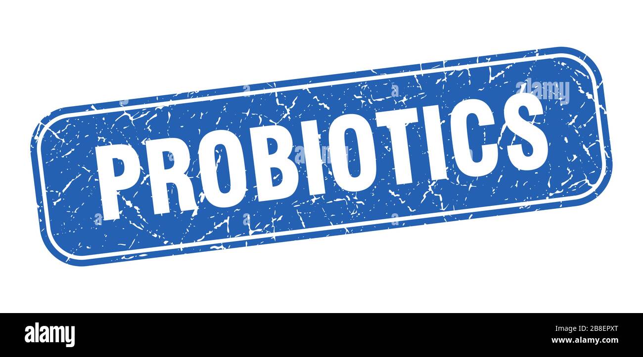 probiotics stamp. probiotics square grungy blue sign Stock Vector Image ...