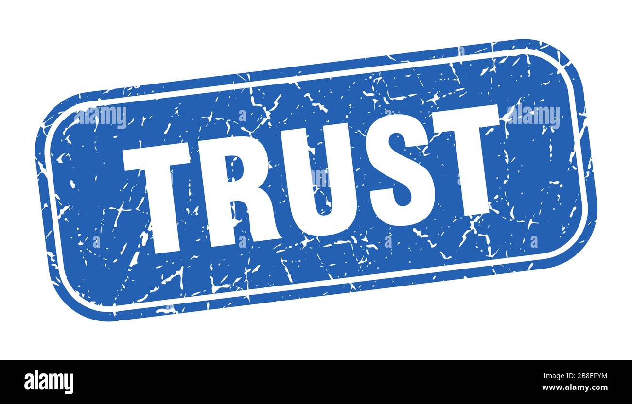 trust stamp. trust square grungy blue sign Stock Vector Image & Art - Alamy