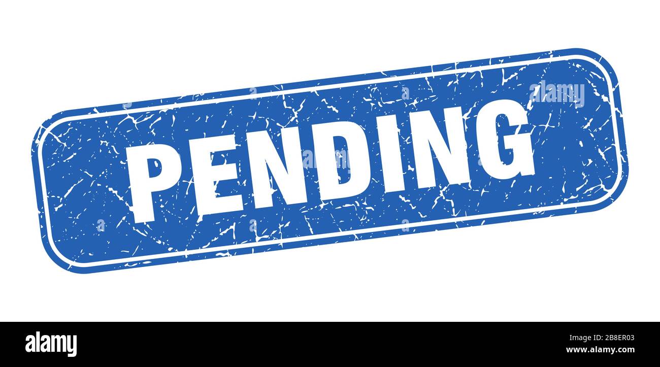 pending stamp. pending square grungy blue sign Stock Vector Image & Art ...