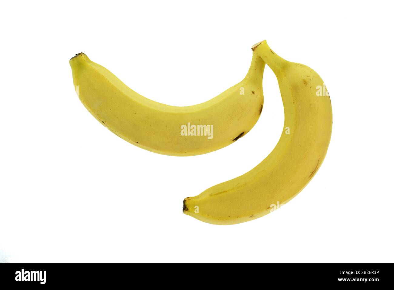 Two bananas isolated on white background Stock Photo - Alamy
