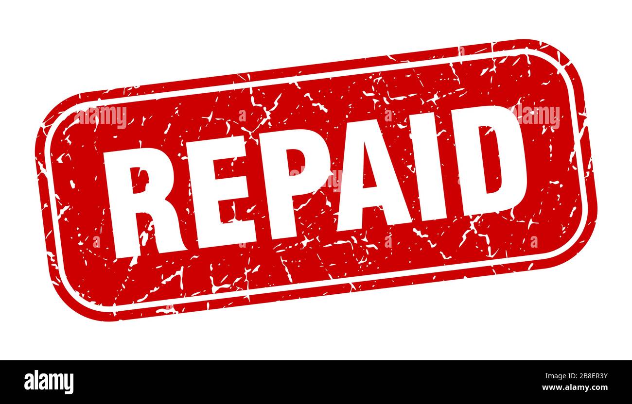 repaid stamp. repaid square grungy red sign Stock Vector Image & Art ...