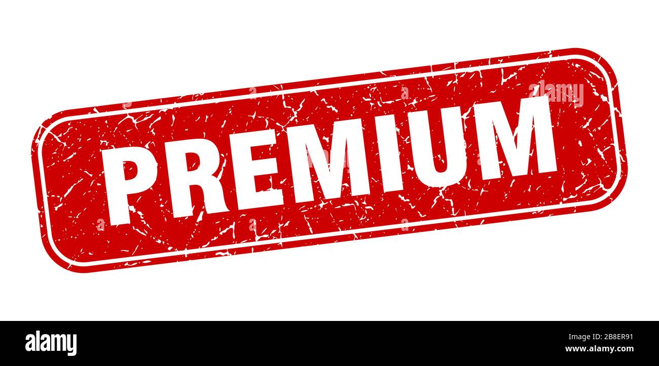 premium stamp. premium square grungy red sign Stock Vector Image & Art ...