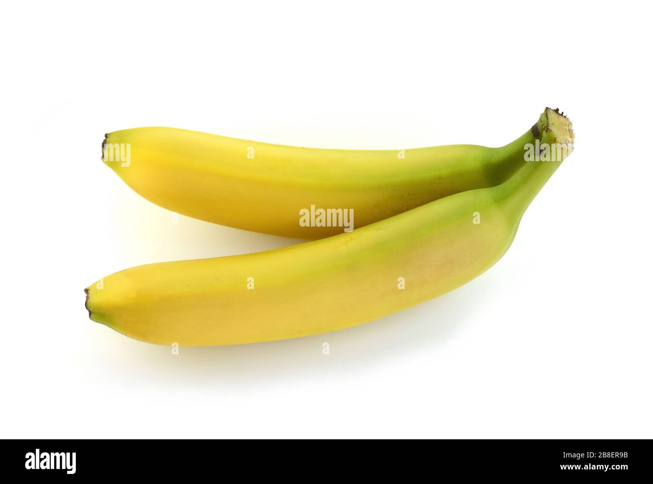Two bananas isolated on white background Stock Photo - Alamy