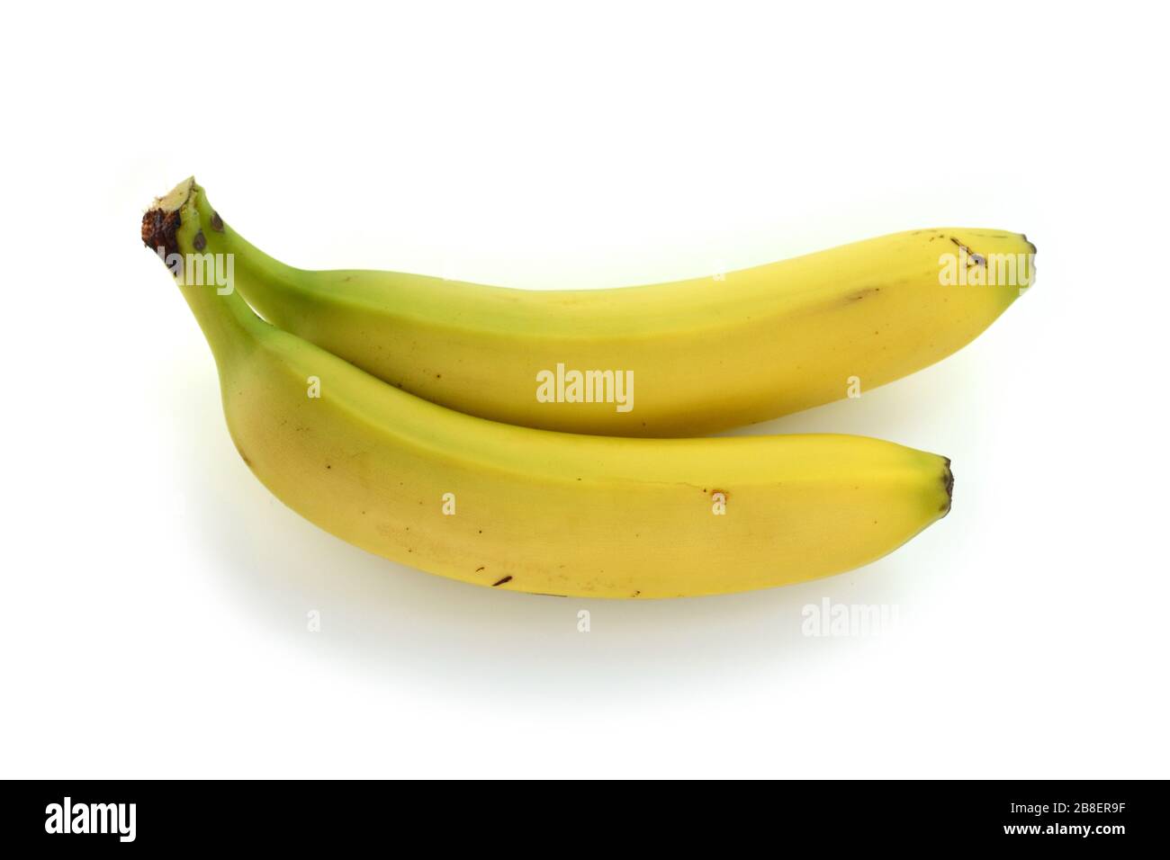 Two bananas isolated on white background Stock Photo - Alamy