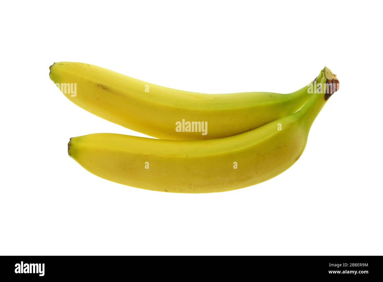 Two bananas isolated on white background Stock Photo - Alamy