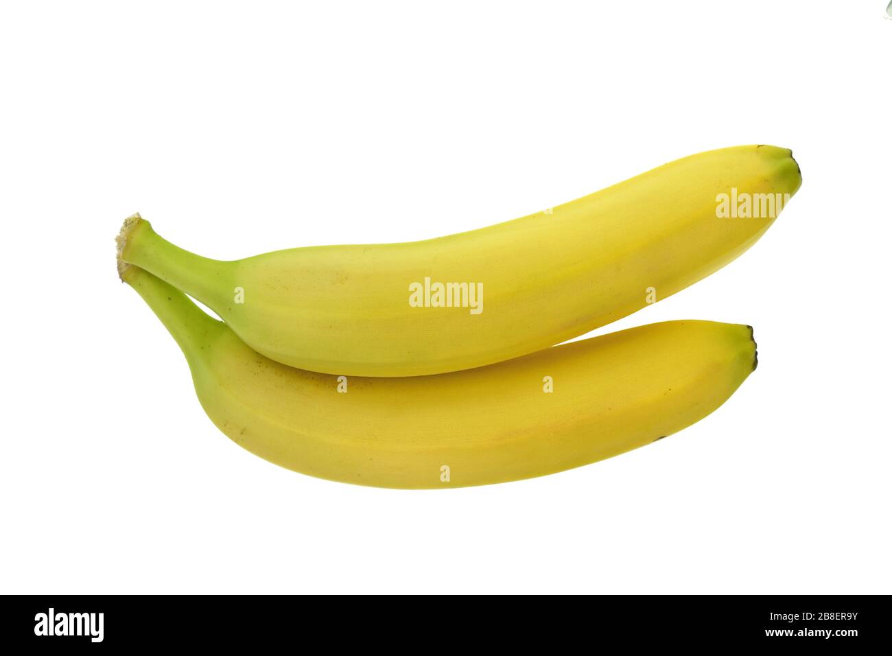 Two bananas isolated on white background Stock Photo - Alamy