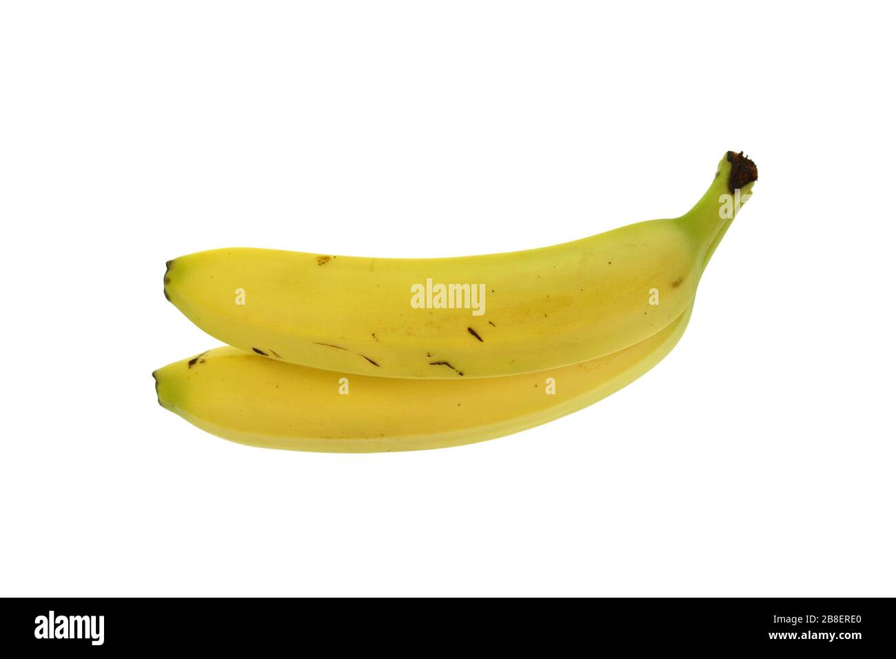 Two bananas isolated on white background Stock Photo - Alamy