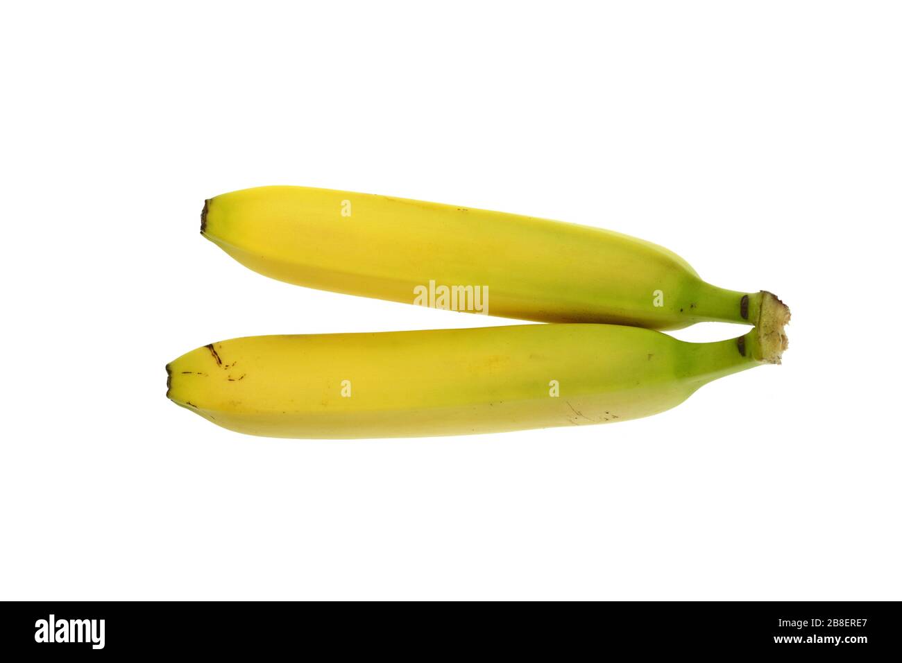 Two bananas isolated on white background Stock Photo - Alamy