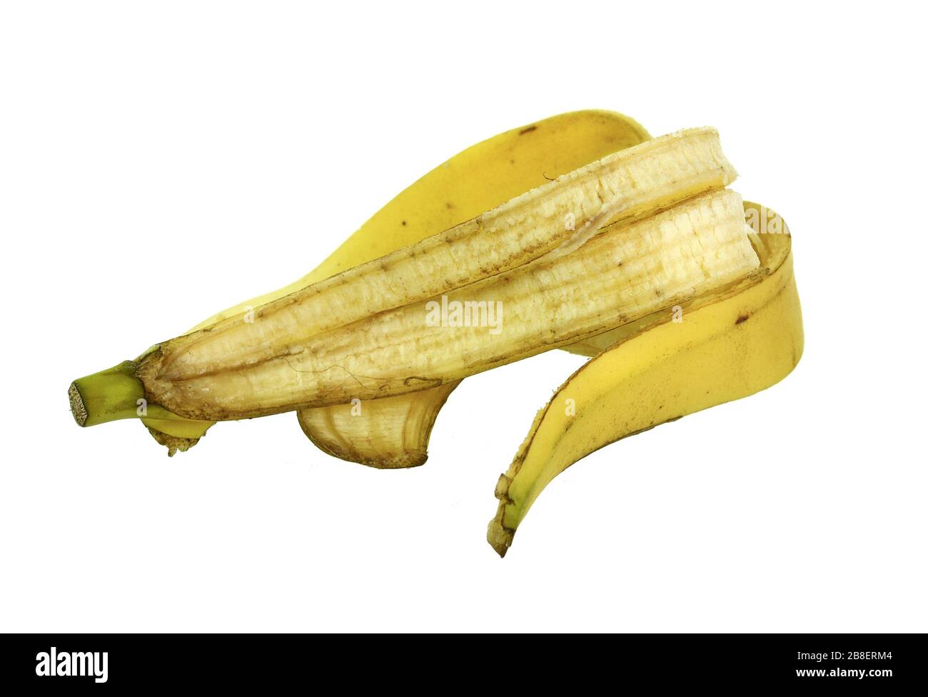 Bananas Skin isolated on white background. Banana peel close up Stock ...