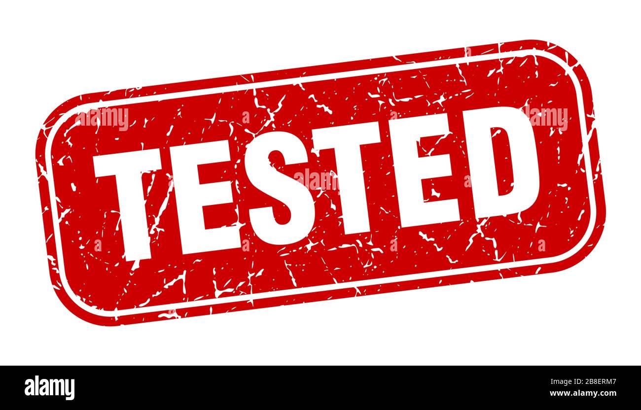 tested stamp. tested square grungy red sign Stock Vector Image & Art ...