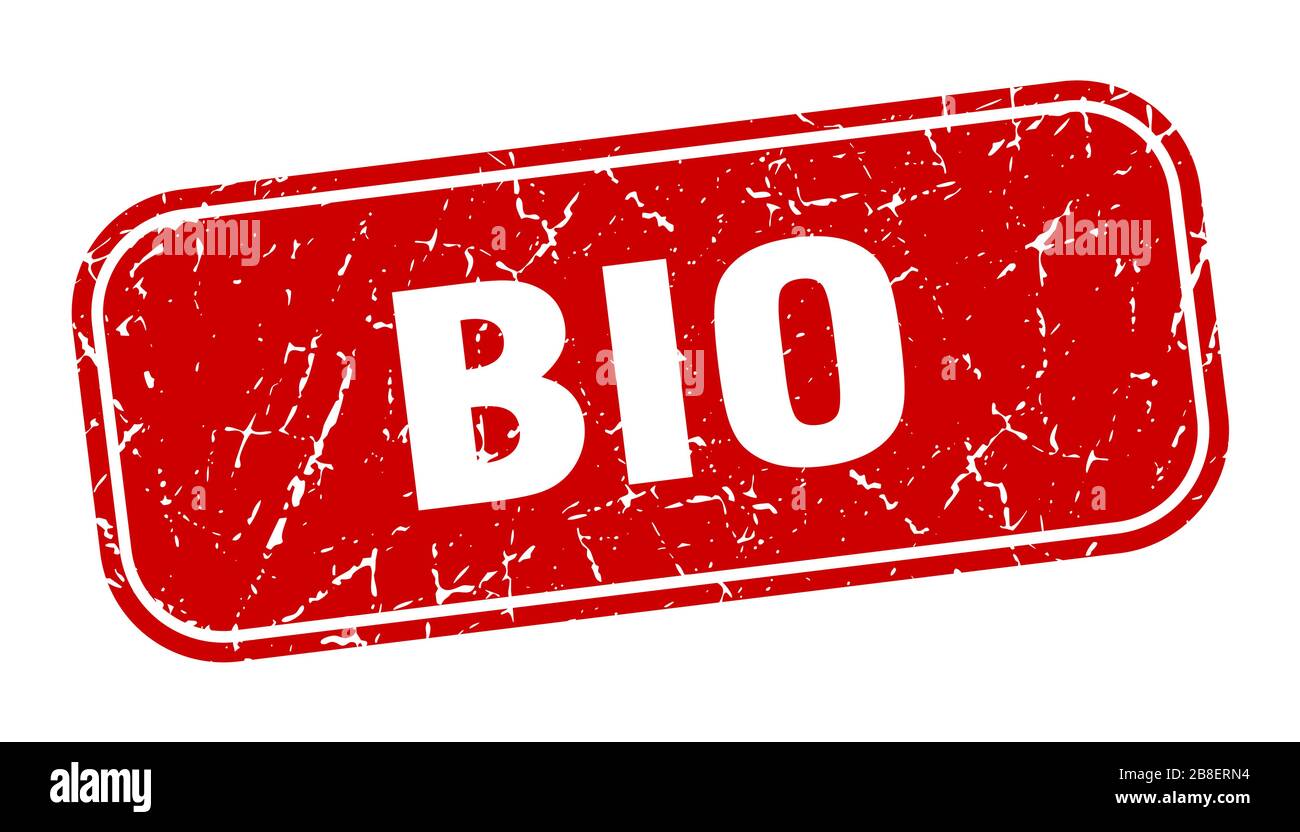 bio stamp. bio square grungy red sign Stock Vector Image & Art - Alamy