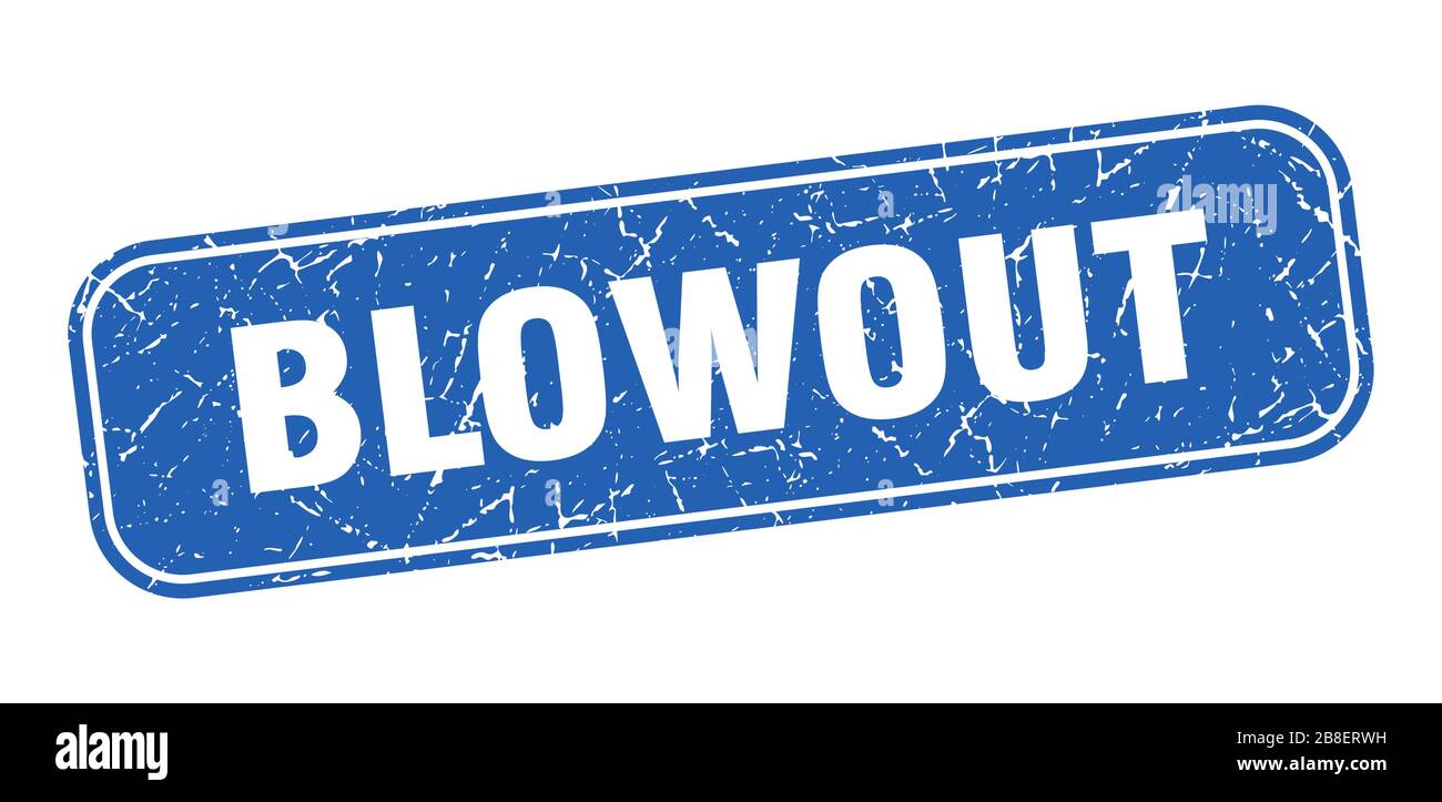 blowout stamp. blowout square grungy blue sign Stock Vector Image & Art ...