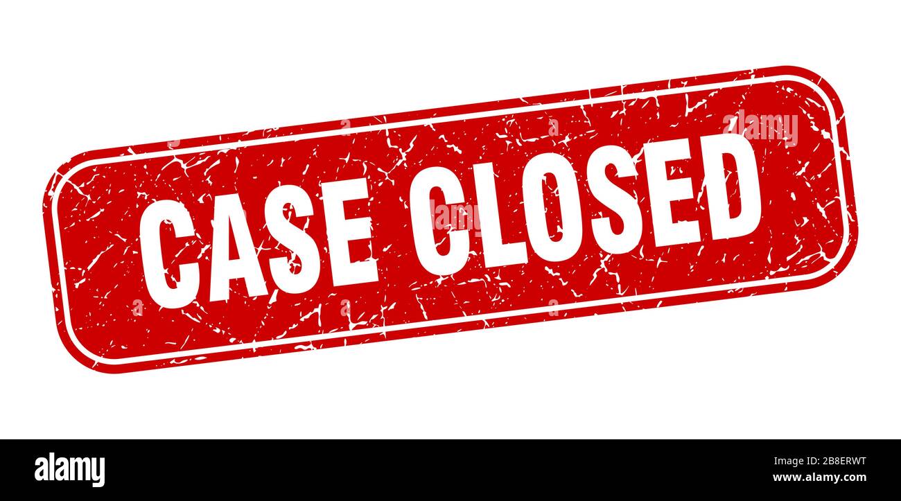 case closed stamp. case closed square grungy red sign Stock Vector ...