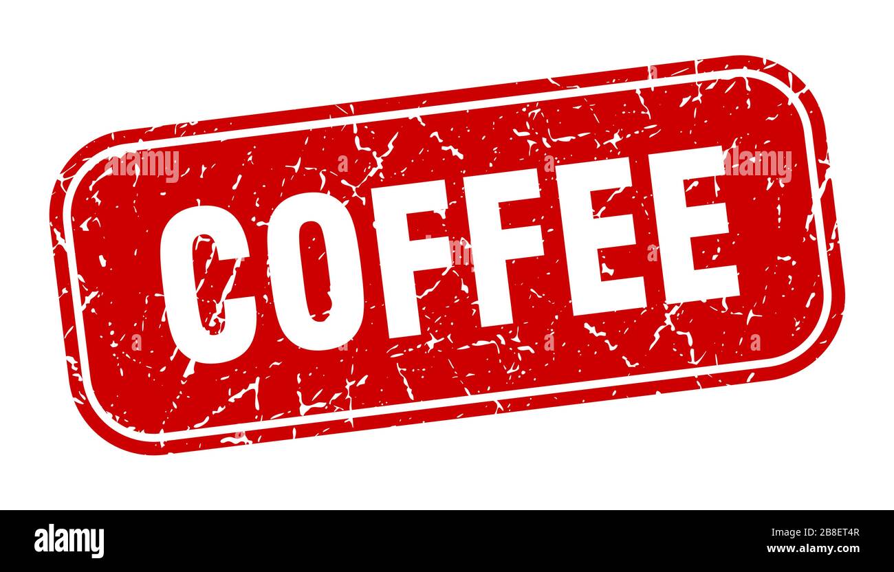 coffee stamp. coffee square grungy red sign Stock Vector Image & Art ...