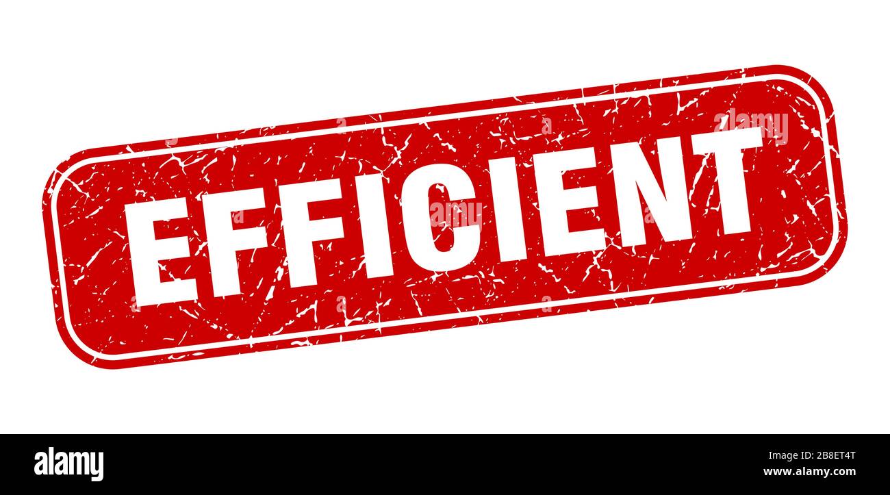 efficient stamp. efficient square grungy red sign Stock Vector Image ...