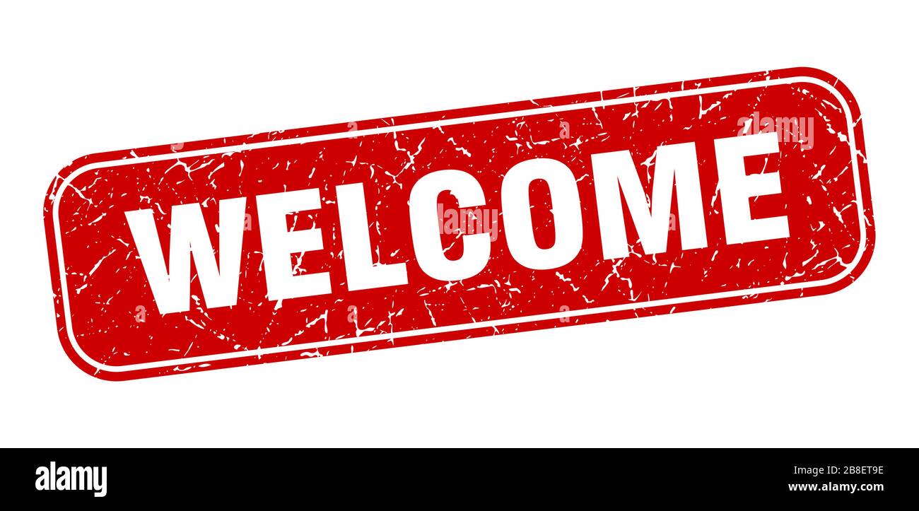 welcome stamp. welcome square grungy red sign Stock Vector Image & Art ...