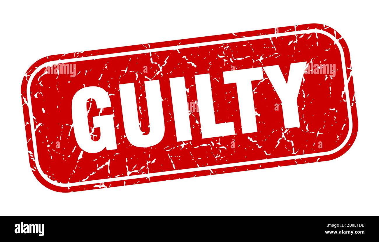 guilty stamp. guilty square grungy red sign Stock Vector Image & Art ...