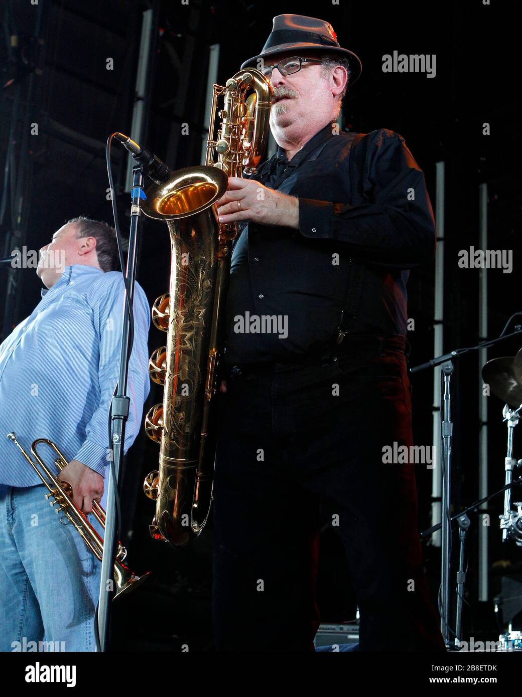 Tower of Power baritone sax player Stephen "Doc" Kupka performs at the ...