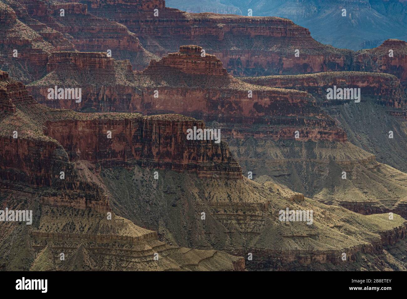 View to an interesting rock formation in the Grand Canyon national park ...