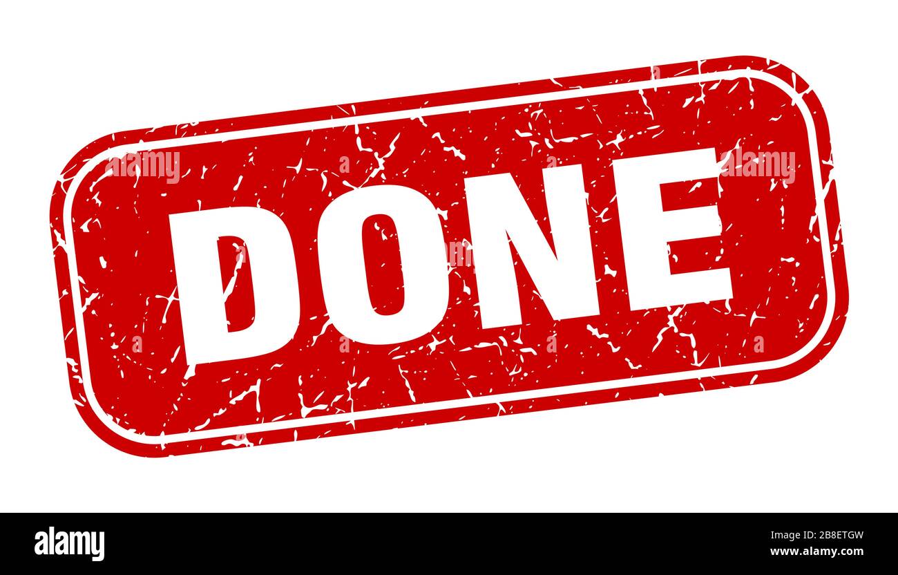 done stamp. done square grungy red sign Stock Vector Image & Art - Alamy