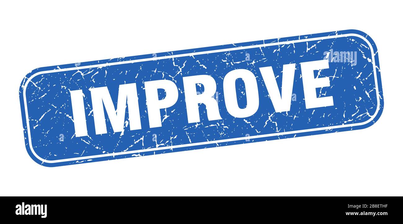 improve stamp. improve square grungy blue sign Stock Vector Image & Art - Alamy