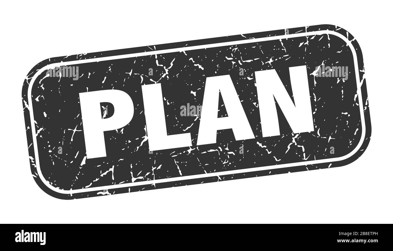 plan stamp. plan square grungy black sign Stock Vector Image & Art - Alamy