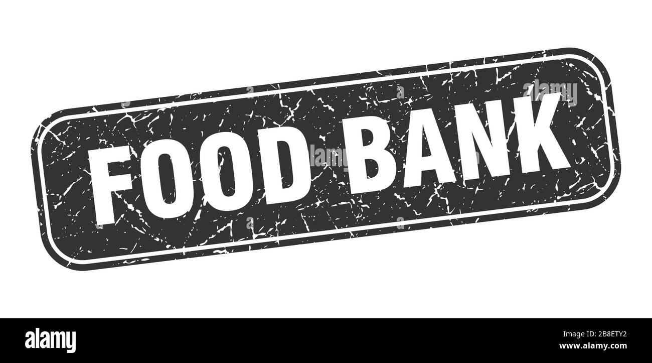 food bank stamp. food bank square grungy black sign Stock Vector Image ...