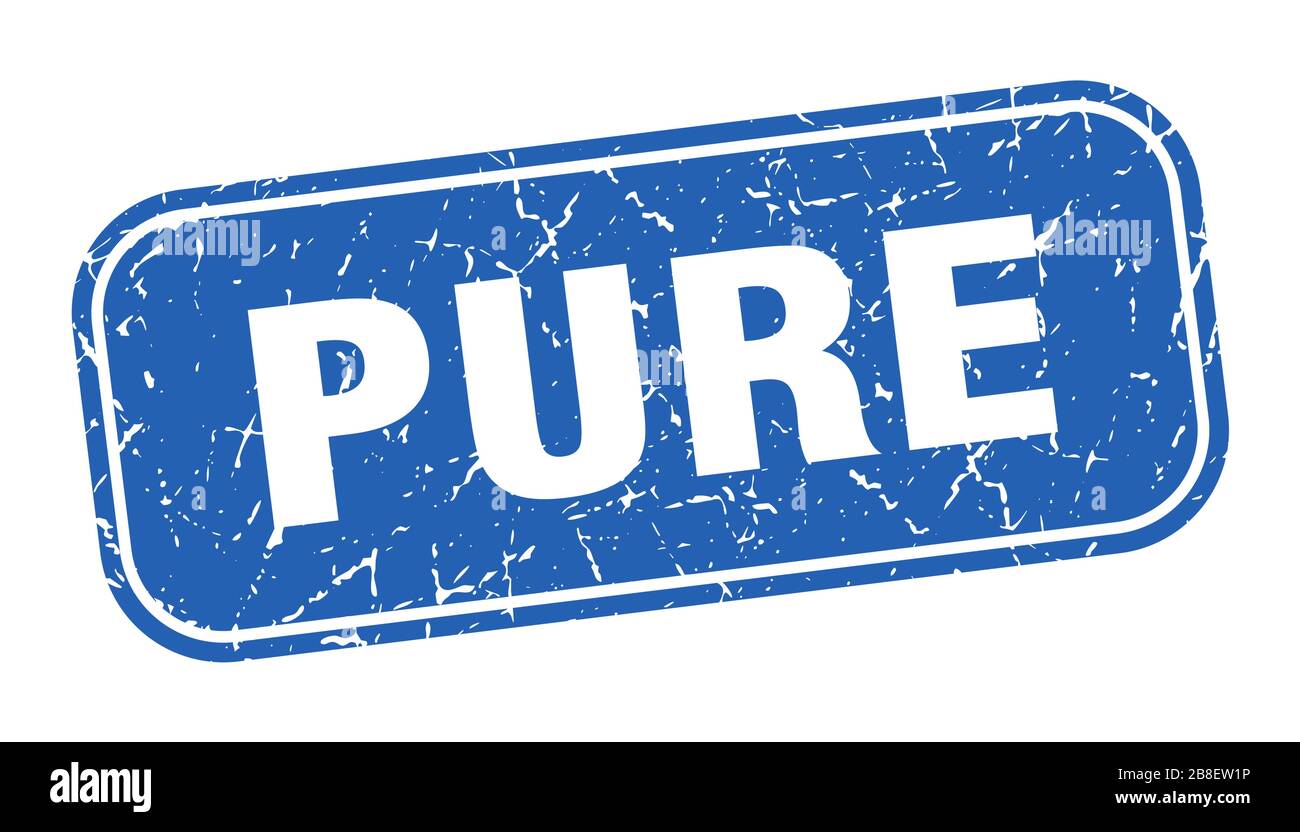 pure stamp. pure square grungy blue sign Stock Vector Image & Art - Alamy