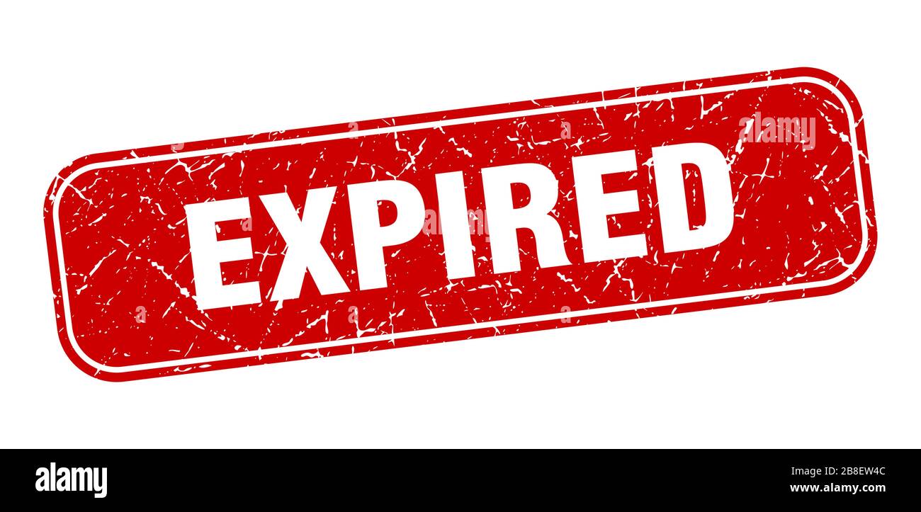 expired stamp. expired square grungy red sign Stock Vector Image & Art ...