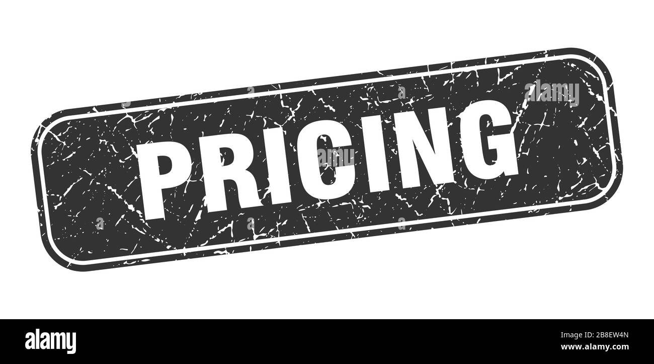 pricing stamp. pricing square grungy black sign Stock Vector Image ...