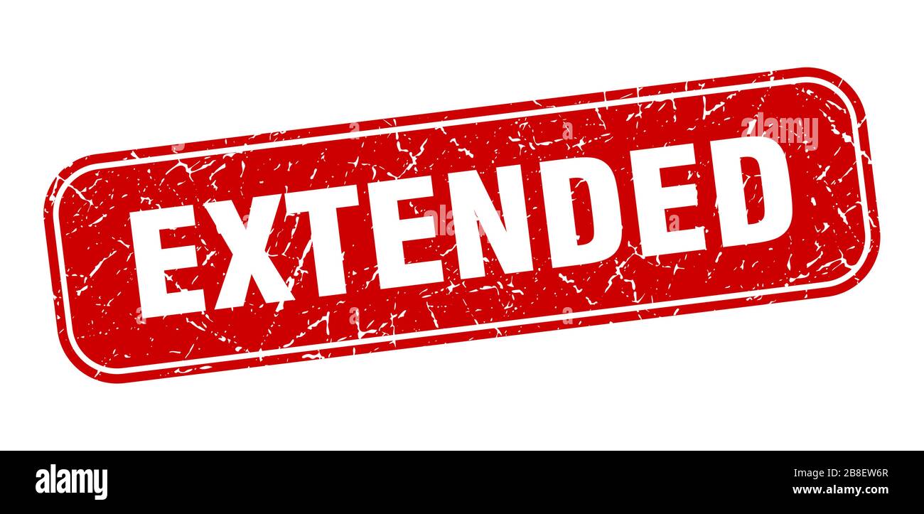 extended stamp. extended square grungy red sign Stock Vector Image ...
