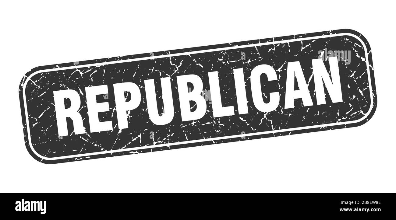 republican stamp. republican square grungy black sign Stock Vector ...