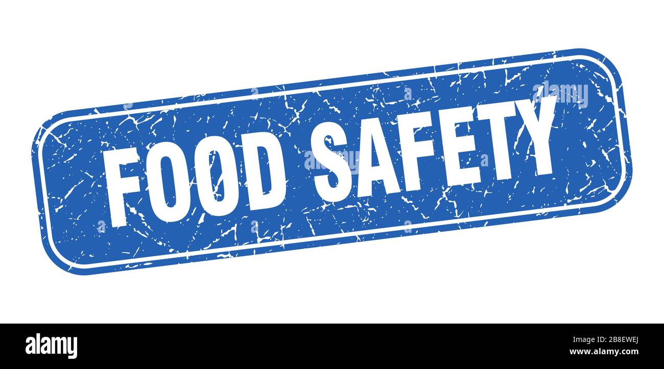 food safety stamp. food safety square grungy blue sign Stock Vector ...