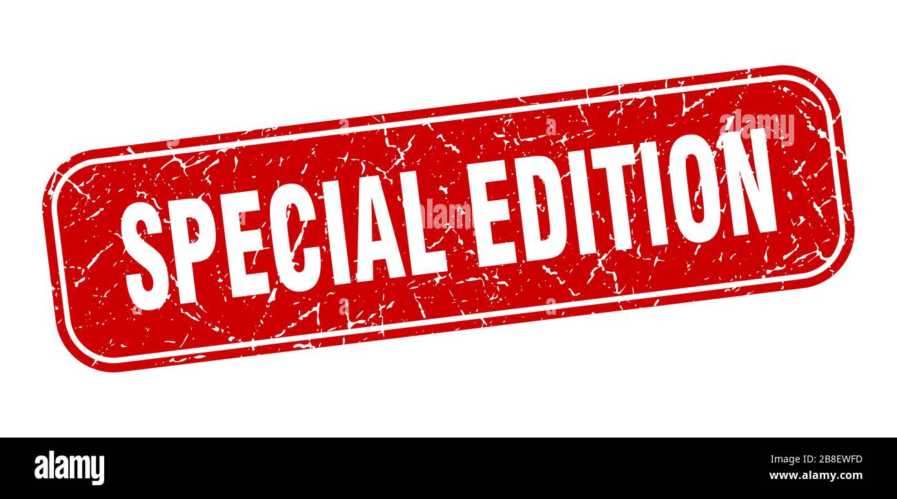 special edition stamp. special edition square grungy red sign Stock ...