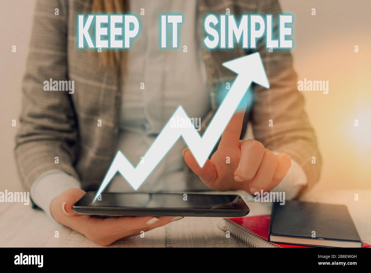 Text sign showing Keep It Simple. Business photo text ask something ...