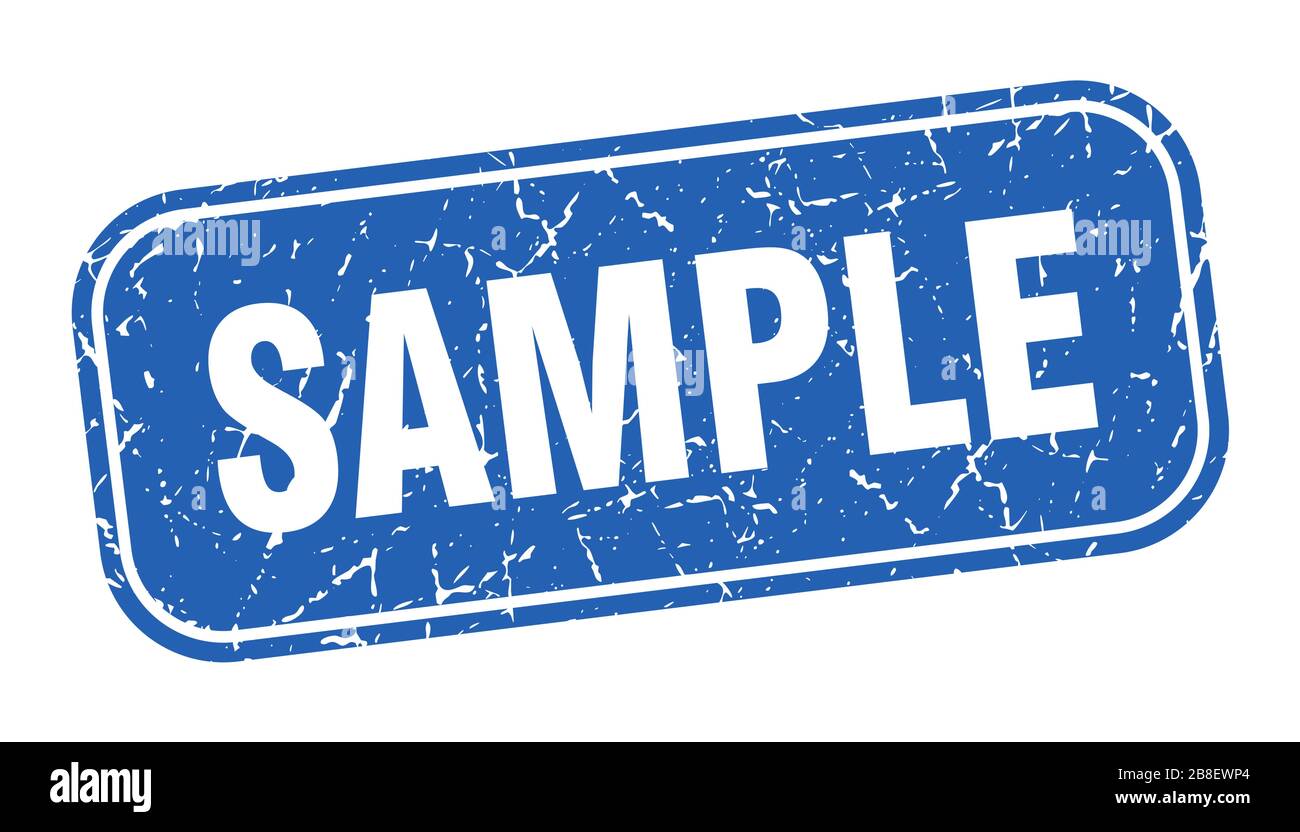 sample stamp. sample square grungy blue sign Stock Vector Image & Art - Alamy