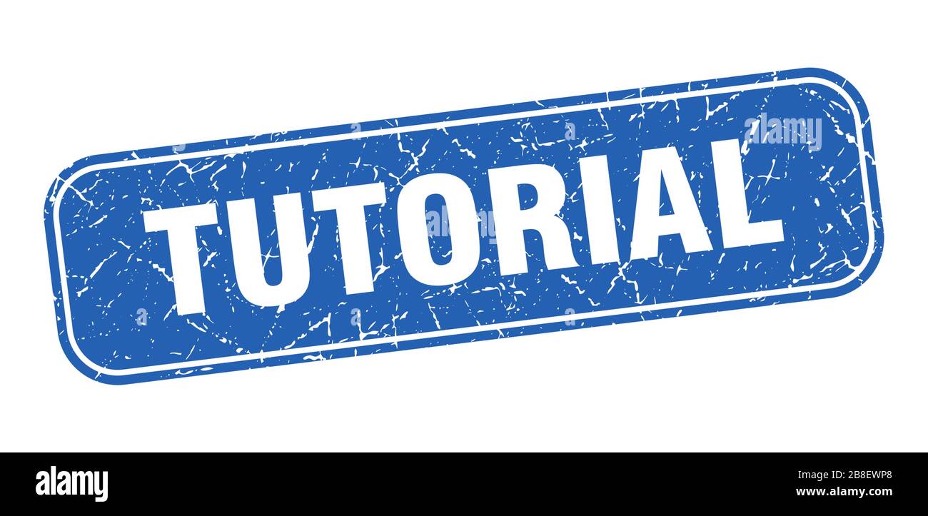tutorial stamp. tutorial square grungy blue sign Stock Vector Image ...
