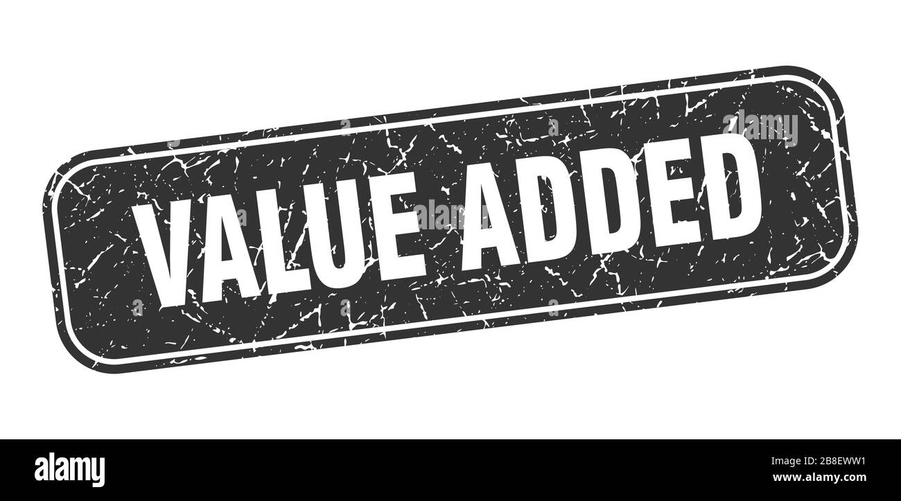 value added stamp. value added square grungy black sign Stock Vector ...
