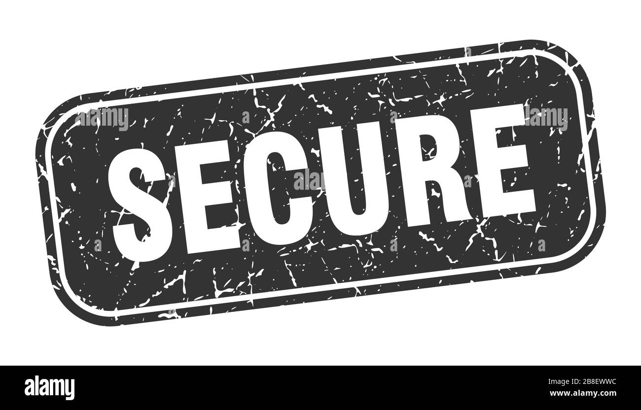 secure stamp. secure square grungy black sign Stock Vector Image & Art ...