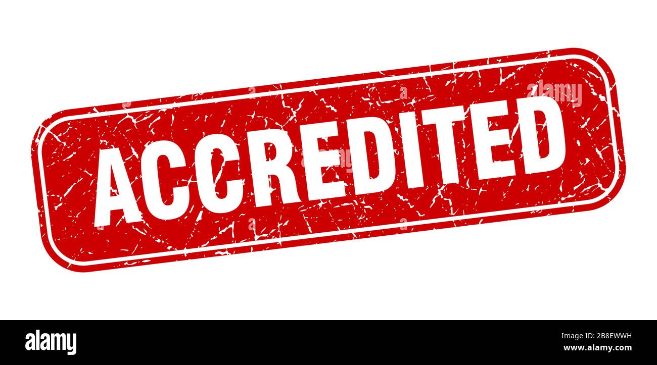 accredited stamp. accredited square grungy red sign Stock Vector Image & Art - Alamy