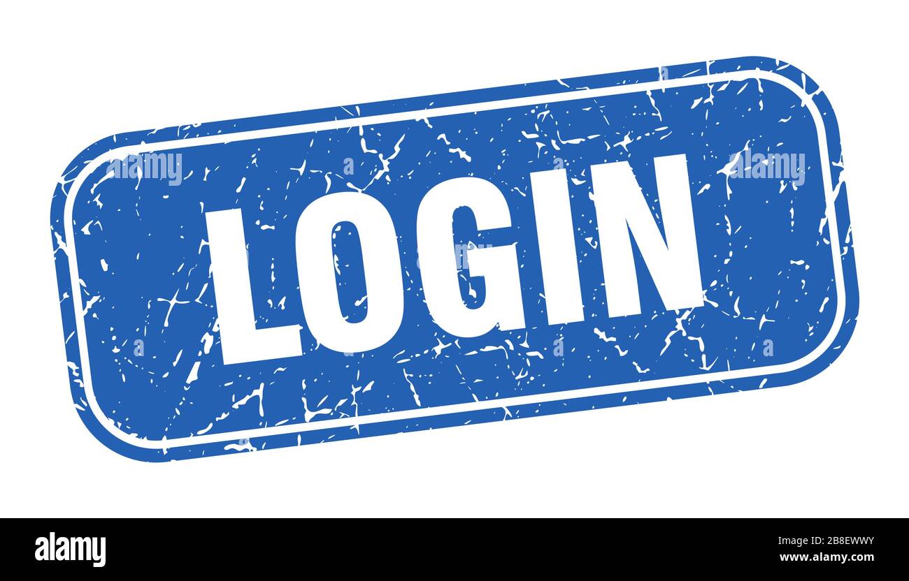 login stamp. login square grungy blue sign Stock Vector Image & Art - Alamy