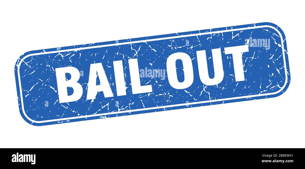 bail out stamp. bail out square grungy blue sign Stock Vector Image ...